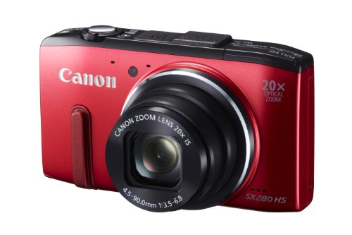 Canon PowerShot SX280 12MP Digital Camera with 20x Optical Image Stabilized Zoom with 3-Inch LCD (Red) (OLD MODEL)