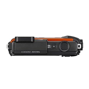 Nikon - Coolpix AW130 16.0-Megapixel Waterproof Digital Camera - Orange