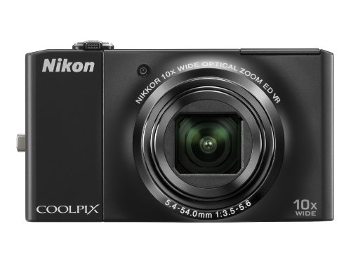 Nikon Coolpix S8000 14.2MP Digital Camera with 10x Optical Vibration Reduction (VR) Zoom and 3.0-Inch LCD (Black)