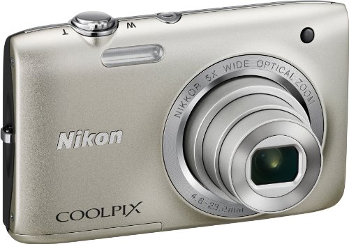 Nikon Coolpix S2800 20.1 MP Point & Shoot Digital Camera with 5X Optical Zoom International Version, Silver