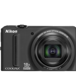 Nikon COOLPIX S9100 12.1 MP CMOS Digital Camera with 18x NIKKOR ED Wide-Angle Optical Zoom Lens and Full HD 1080p Video (Black) (OLD MODEL) (Renewed)