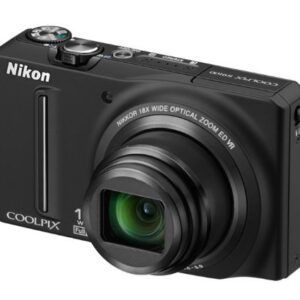 Nikon COOLPIX S9100 12.1 MP CMOS Digital Camera with 18x NIKKOR ED Wide-Angle Optical Zoom Lens and Full HD 1080p Video (Black) (OLD MODEL) (Renewed)