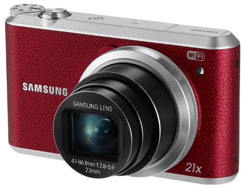 Samsung WB350F 16.2MP CMOS Smart WiFi & NFC Digital Camera with 21x Optical Zoom, 3.0" Touch Screen LCD and 1080p HD Video (Red)