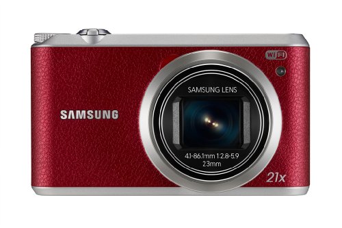 Samsung WB350F 16.2MP CMOS Smart WiFi & NFC Digital Camera with 21x Optical Zoom, 3.0" Touch Screen LCD and 1080p HD Video (Red)