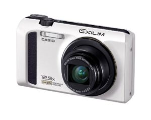 casio high speed exilim ex-zr100 digital camera white ex-zr100we