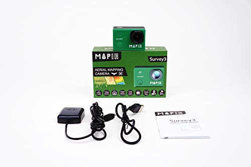 MAPIR Survey3W NDVI Mapping Camera RGN Red+Green+Near Infrared Filter 3.37mm f/2.8 No Distortion Wide Angle GPS Touch Screen 2K 12MP HDMI WiFi PWM Trigger Drone Mount