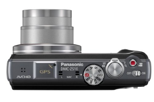 Panasonic Lumix DMC-ZS10 14.1 MP Digital Camera with 16x Wide Angle Optical Image Stabilized Zoom and Built-In GPS Function (Black)