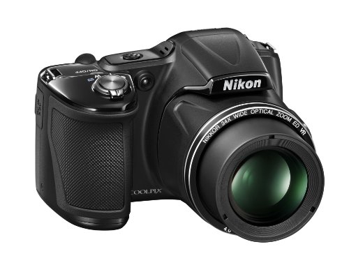 Nikon COOLPIX L830 16 MP CMOS Digital Camera with 34x Zoom NIKKOR Lens and Full 1080p HD Video (Black) (Discontinued by Manufacturer)