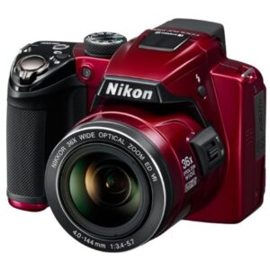 Nikon COOLPIX P500 12.1 CMOS Digital Camera with 36x NIKKOR Wide-Angle Optical Zoom Lens and Full HD 1080p Video (Red)