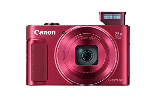 Canon PowerShot SX620 Digital Camera w/25x Optical Zoom - Wi-Fi & NFC Enabled (Red) (Renewed)