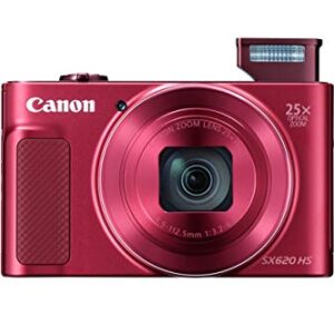 Canon PowerShot SX620 Digital Camera w/25x Optical Zoom - Wi-Fi & NFC Enabled (Red) (Renewed)