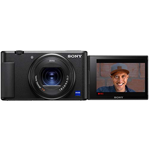 Sony ZV-1 Compact Digital Vlogging 4K HDR Video Camera for Content Creators & Vloggers DCZV1/B Double Battery Bundle with Deco Gear Case + 64GB Card + External Charger and Accessories