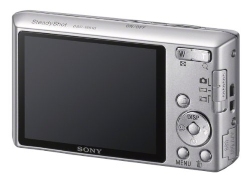 Sony Cyber-shot DSCW610 14.1 MP Digital Camera with 4x Optical Zoom and 2.7-Inch LCD (Silver) (2012 Model)