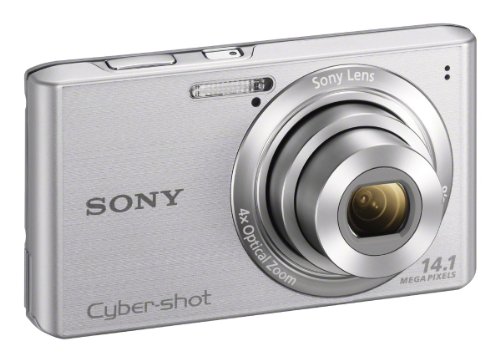 Sony Cyber-shot DSCW610 14.1 MP Digital Camera with 4x Optical Zoom and 2.7-Inch LCD (Silver) (2012 Model)