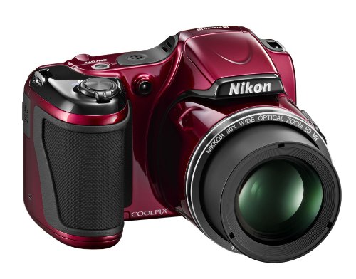 Nikon COOLPIX L820 16 MP CMOS Digital Camera with 30x Zoom Lens and Full HD 1080p Video (Red) (OLD MODEL)