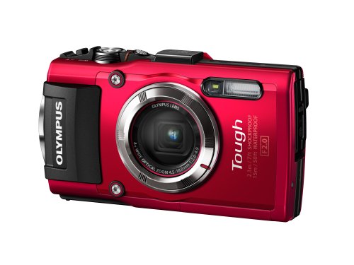 Olympus TG-3 Waterproof 16 MP Digital Camera (Red)