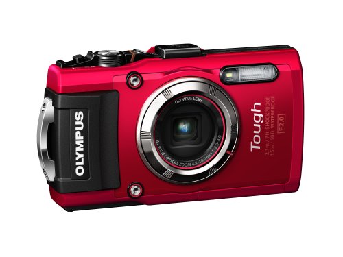 Olympus TG-3 Waterproof 16 MP Digital Camera (Red)