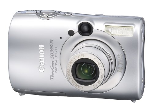 Canon Powershot SD990IS 14.7MP Digital Camera with 3.7x Optical Image Stabilized Zoom (Silver)