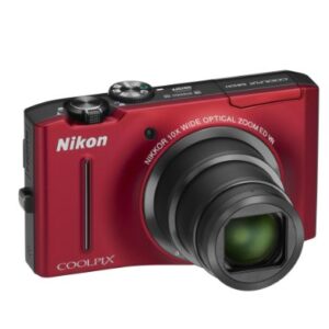 Nikon Coolpix S8100 12.1 MP CMOS Digital Camera with 10x Zoom-Nikkor ED Lens and 3.0-Inch LCD (Red)