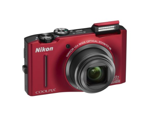 Nikon Coolpix S8100 12.1 MP CMOS Digital Camera with 10x Zoom-Nikkor ED Lens and 3.0-Inch LCD (Red)