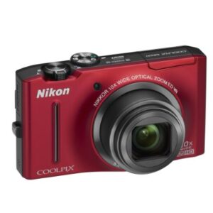 Nikon Coolpix S8100 12.1 MP CMOS Digital Camera with 10x Zoom-Nikkor ED Lens and 3.0-Inch LCD (Red)