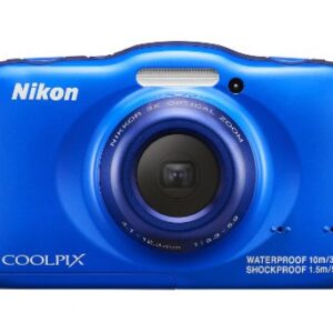 Nikon COOLPIX S32 13.2 MP Waterproof Digital Camera with Full HD 1080p Video (Blue) (Discontinued by Manufacturer)