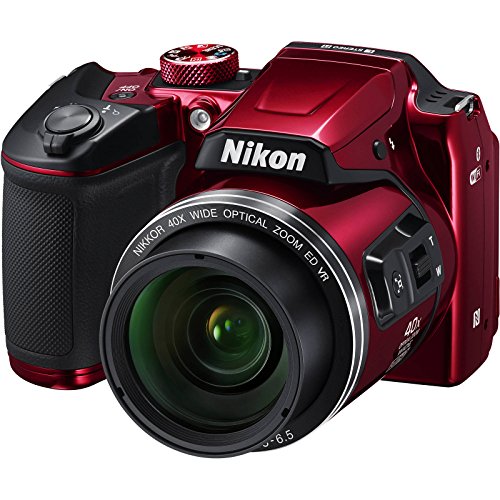 Nikon Coolpix B500 Wi-Fi Digital Camera (Red) - (Renewed)