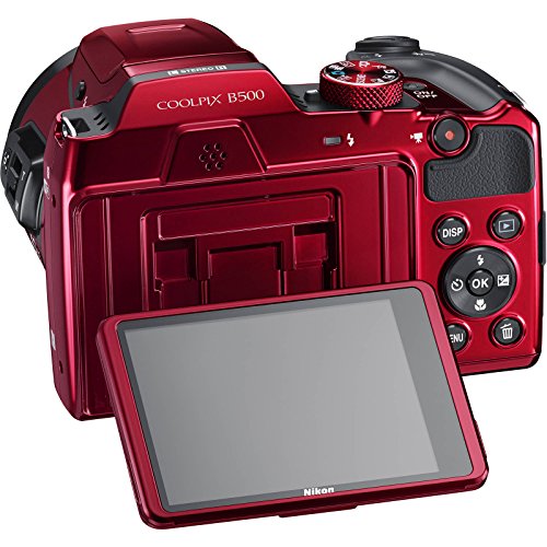 Nikon Coolpix B500 Wi-Fi Digital Camera (Red) - (Renewed)