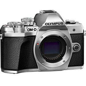 Olympus OM-D E-M10 Mark III Camera Body (Silver), Wi-Fi Enabled, 4K Video