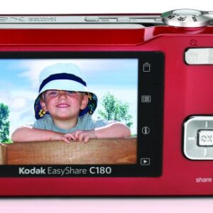 Kodak EasyShare C180 10.2MP Digital Camera with 3x Optical Zoom and 2.4 inch LCD - Red