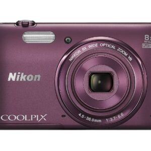 Nikon COOLPIX S5300 16 MP Wi-Fi CMOS Digital Camera with 8x Zoom NIKKOR Lens and 1080p HD Video (Plum) (Discontinued by Manufacturer)