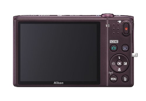 Nikon COOLPIX S5300 16 MP Wi-Fi CMOS Digital Camera with 8x Zoom NIKKOR Lens and 1080p HD Video (Plum) (Discontinued by Manufacturer)