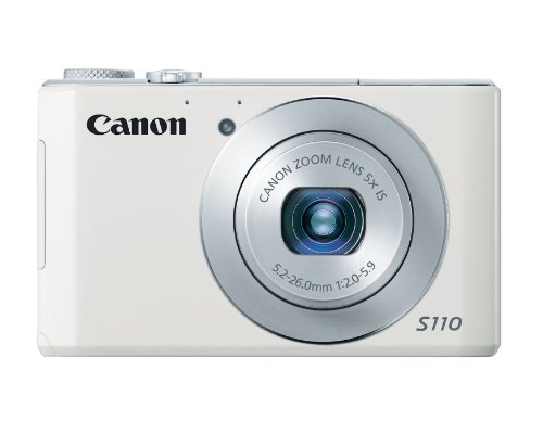 Canon PowerShot S110 12.1 MP Digital Camera with 5X Wide-Angle Optical Image Stabilized Zoom (White)