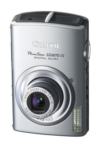 Canon PowerShot SD870IS 8MP Digital Camera with 3.8x Wide Angle Optical Image Stabilized Zoom (Silver)