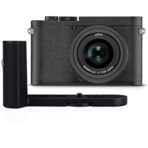 leica q2 monochrom compact digital camera (19055) + handgrip for q2 monochrom digital camera