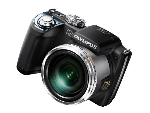 Olympus SP-720UZ 14MP 26x Opt Zoom 3-Inch LCD Digital Camera - Black