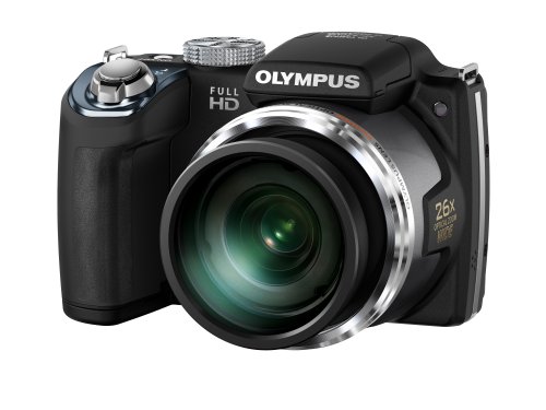 Olympus SP-720UZ 14MP 26x Opt Zoom 3-Inch LCD Digital Camera - Black