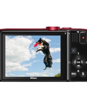 Nikon COOLPIX S8200 16.1 MP CMOS Digital Camera with 14x Optical Zoom NIKKOR ED Glass Lens and Full HD 1080p Video (Red)