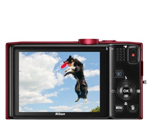 Nikon COOLPIX S8200 16.1 MP CMOS Digital Camera with 14x Optical Zoom NIKKOR ED Glass Lens and Full HD 1080p Video (Red)