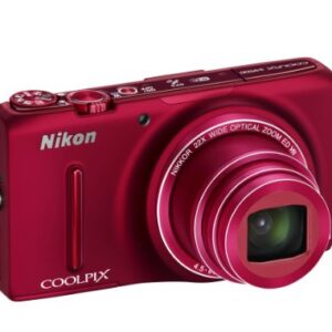 Nikon COOLPIX S9500 Wi-Fi Digital Camera with 22x Zoom and GPS (Red) (OLD MODEL)