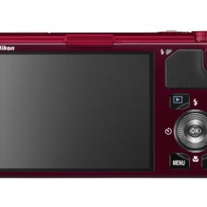 Nikon COOLPIX S9500 Wi-Fi Digital Camera with 22x Zoom and GPS (Red) (OLD MODEL)