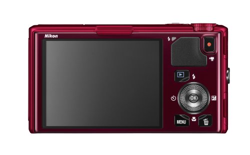 Nikon COOLPIX S9500 Wi-Fi Digital Camera with 22x Zoom and GPS (Red) (OLD MODEL)