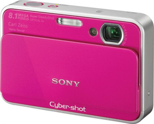 Sony Cybershot DSC-T2 8MP Digital Camera with 3x Optical Zoom (Pink)