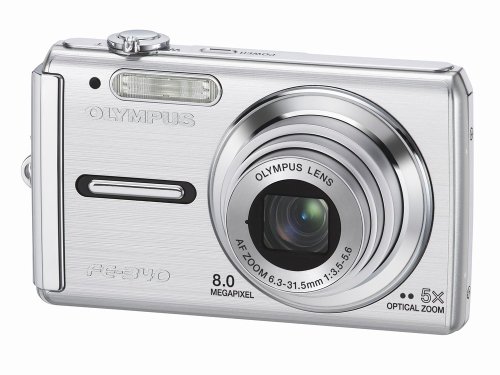 Olympus FE-340 8MP Digital Camera with 5x Optical Zoom (Silver)