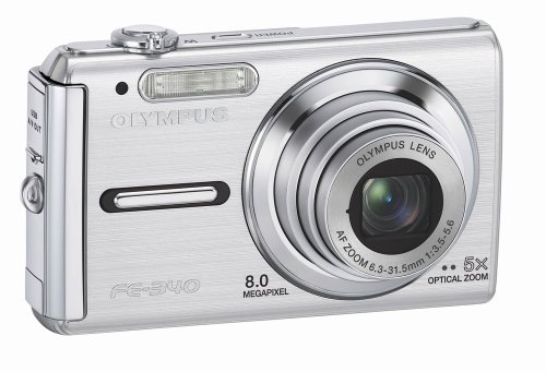 Olympus FE-340 8MP Digital Camera with 5x Optical Zoom (Silver)