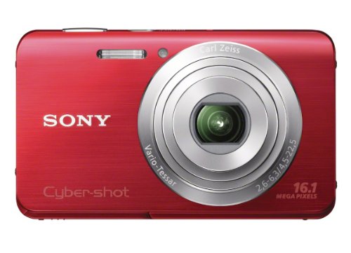 Sony Cyber-shot DSC-W650 16.1 MP Digital Camera with 5x Optical Zoom and 3.0-Inch LCD (Red) (2012 Model)