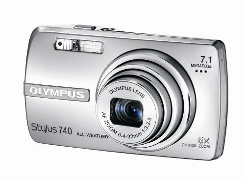 Olympus Stylus 740 7.1MP Digital Camera with Digital Image Stabilized 5x Optical Zoom (Silver)