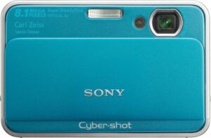 sony cybershot dsc-t2 8mp digital camera with 3x optical zoom (blue)