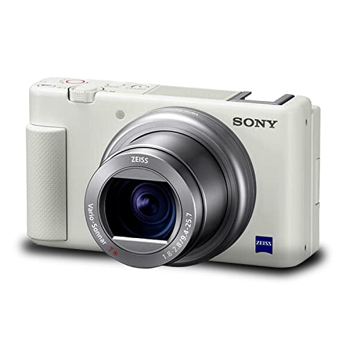 Sony ZV-1 Camera for Content Creators and Vloggers, White, Compact (DCZV1/W) (Renewed)