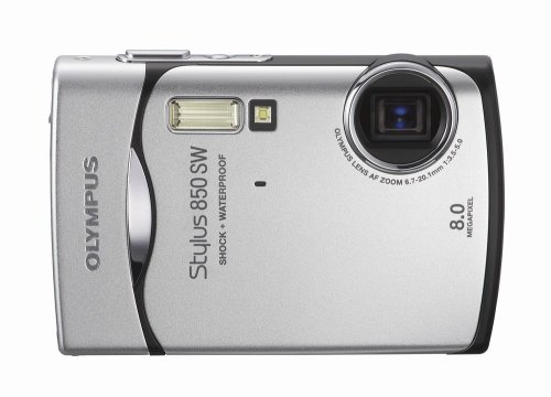 Olympus Stylus 850SW 8MP Digital Camera with 3x Optical Zoom (Silver)